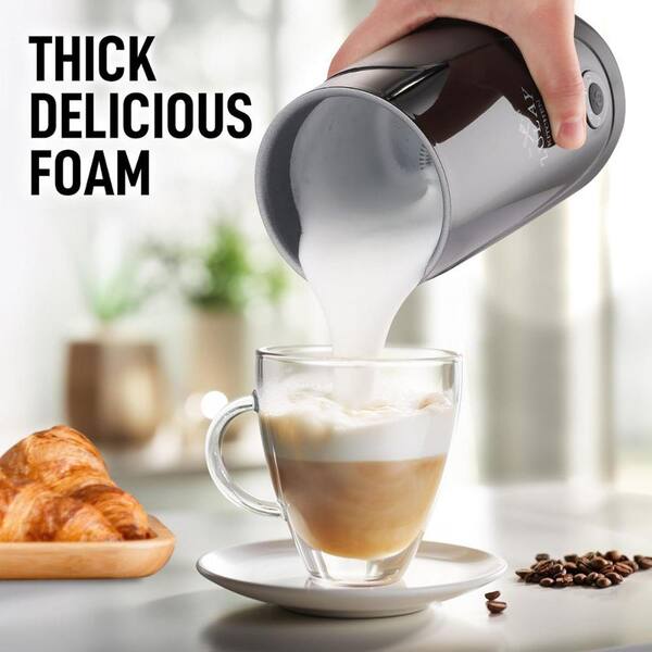 Zulay Kitchen CyberFroth 4 in 1 Milk Frother and Steamer 4 Cup Hot and Cold Foam Coffee Maker Black Z MK HTR PLX BK The Home Depot