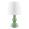 Hampton Bay Sweetoak 14 in. 1-Light Sage Green Resin Table Lamp with ...