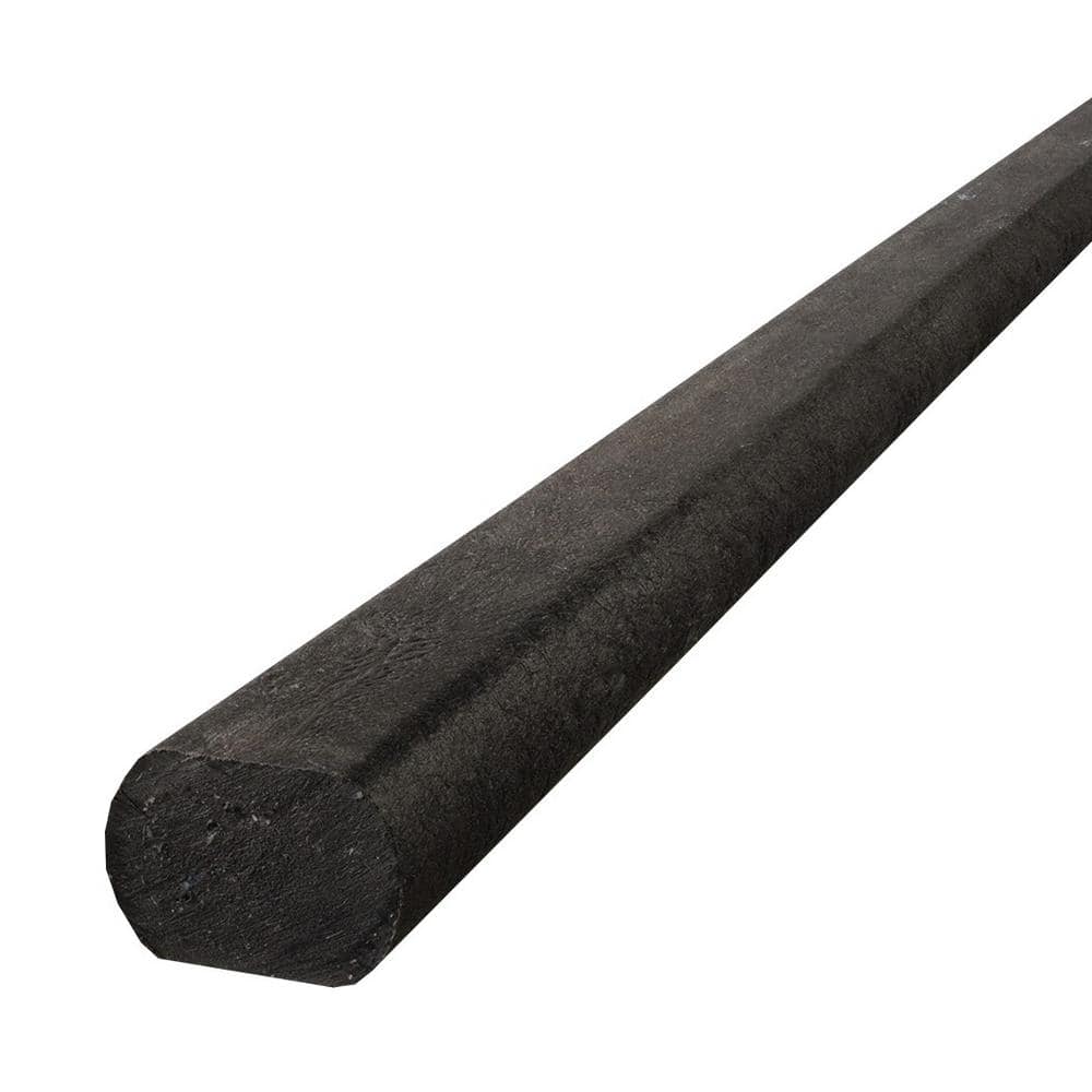 BestPLUS 3 in. x 4 in. x 8 ft. Recycled Plastic Black Lumber Landscape ...