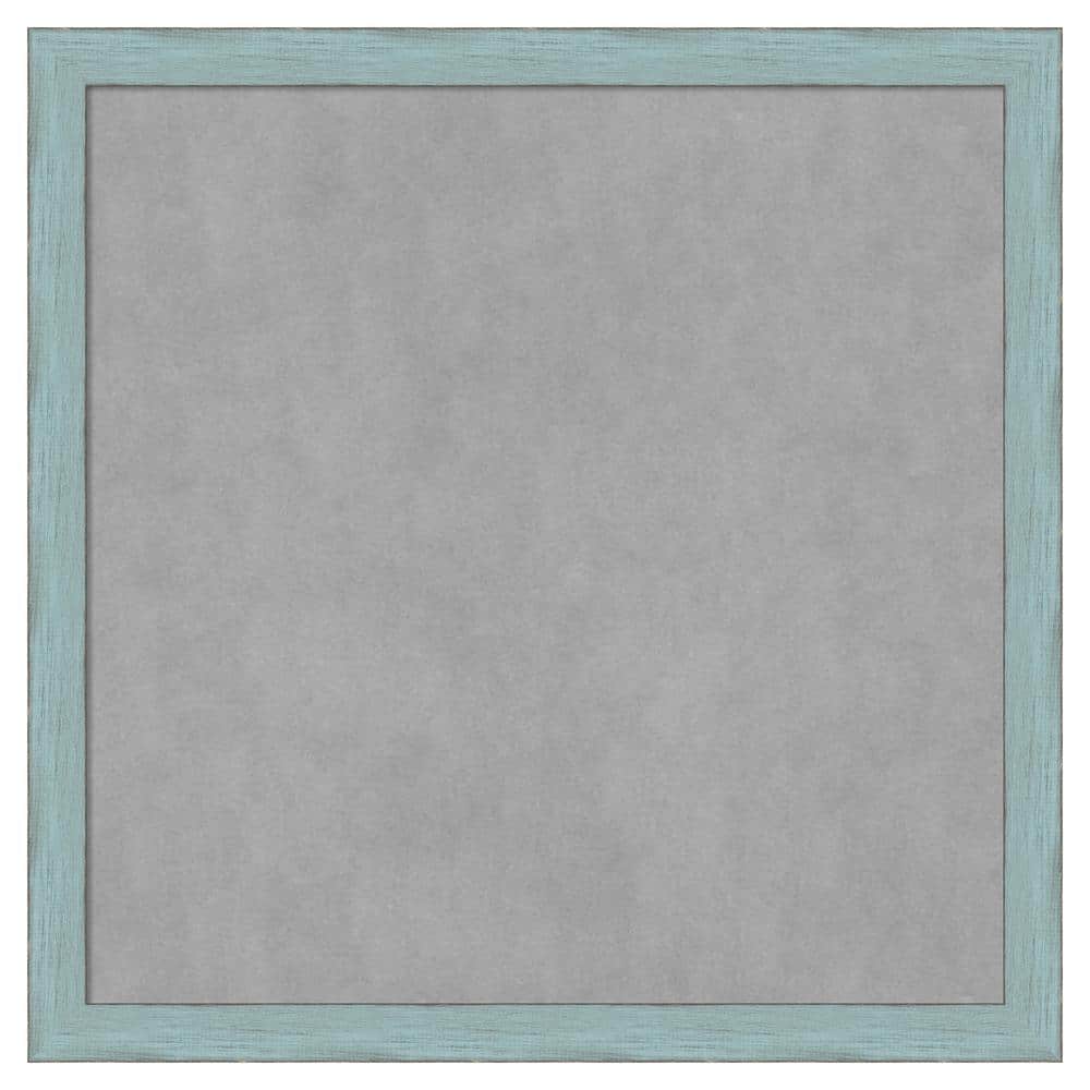 Amanti Art Sky Blue Rustic 26 in. x 26 in. Framed Magnetic Board ...