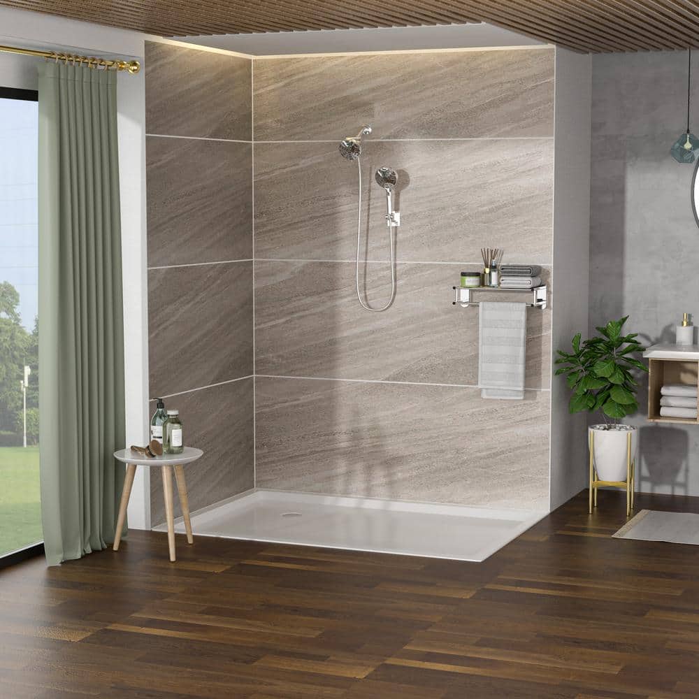 Staykiwi 8-Spray 4.7 in. Wall-Mounted Multi Function Dual Fixed and ...