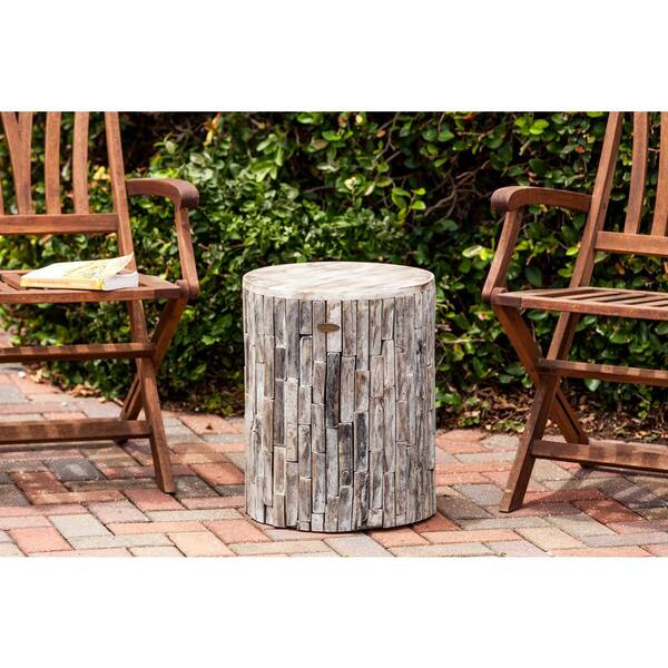 BALKENE HOME Elyse Round Wood Outdoor Garden Stool 62420