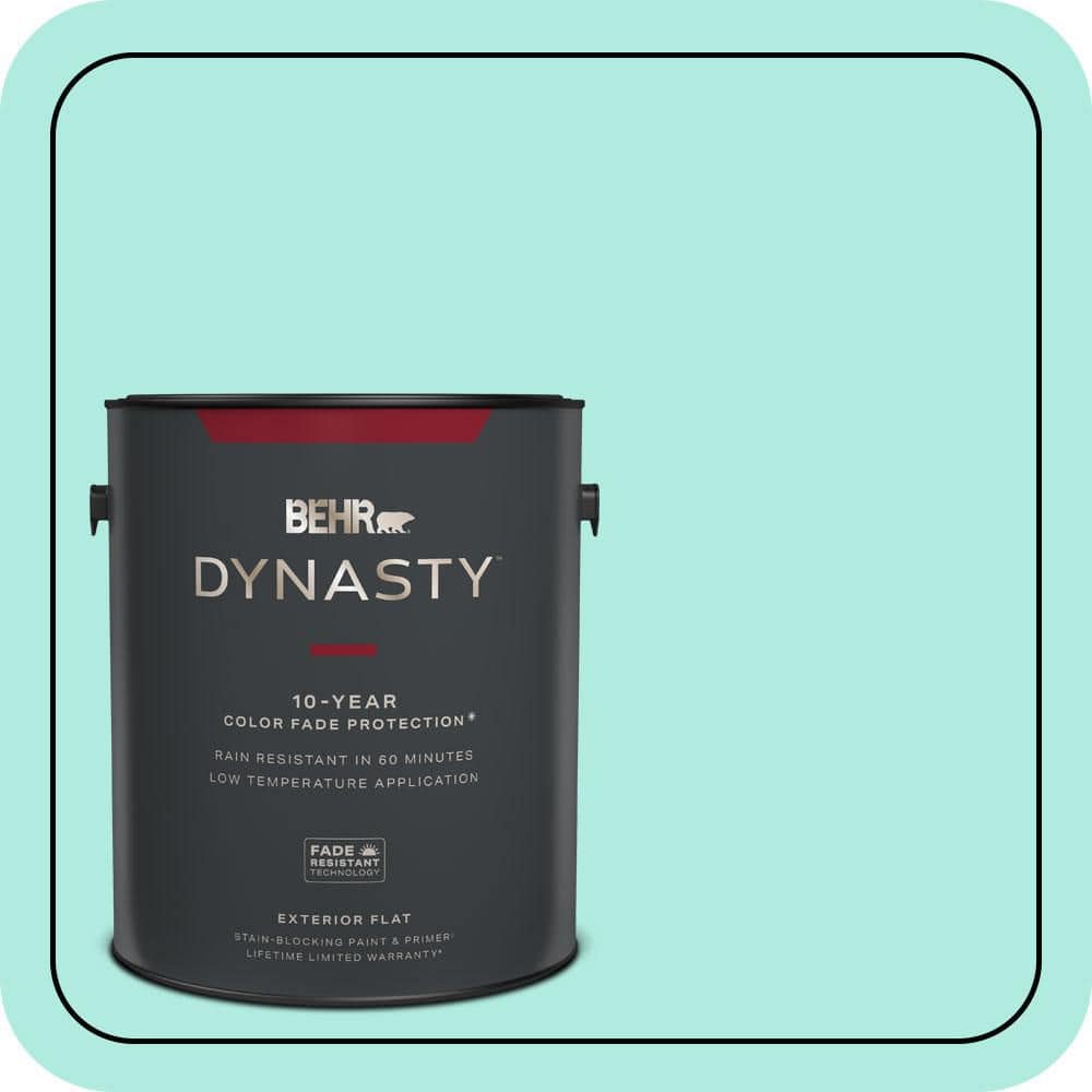 BEHR DYNASTY 1 gal. #MQ4-23 Aloha Flat Exterior Stain-Blocking Paint ...