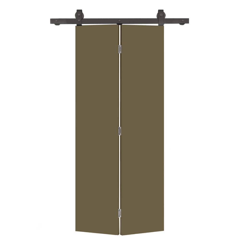 CALHOME 30 in. x 80 in. Olive Green Smooth Flush Hardboard Hollow Core ...