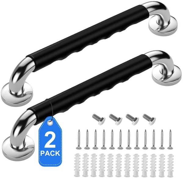 Wudkey 2 Pack 24 in. Grab Bars Anti Slip Safety Bath Toilet Rail for ...