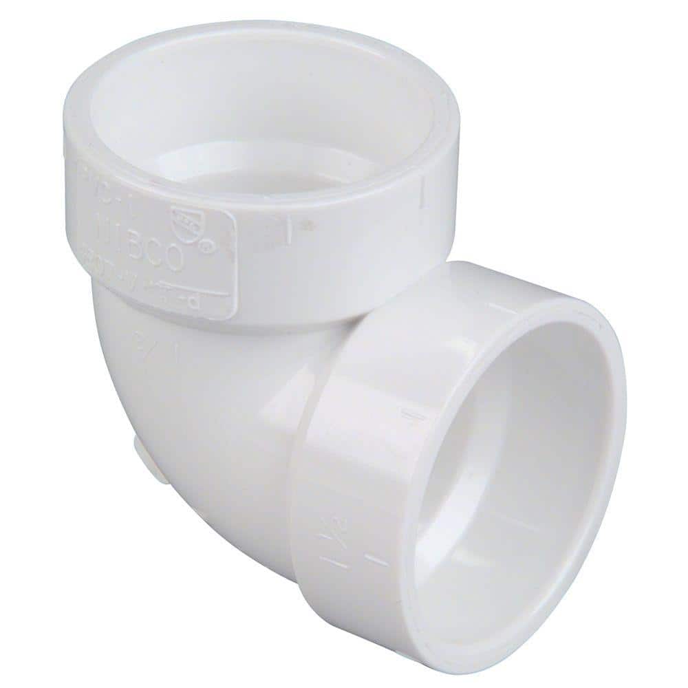 NIBCO 3 in. PVC DWV 90-Degree Hub x Hub Vent Elbow C4807VHD3 - The Home ...