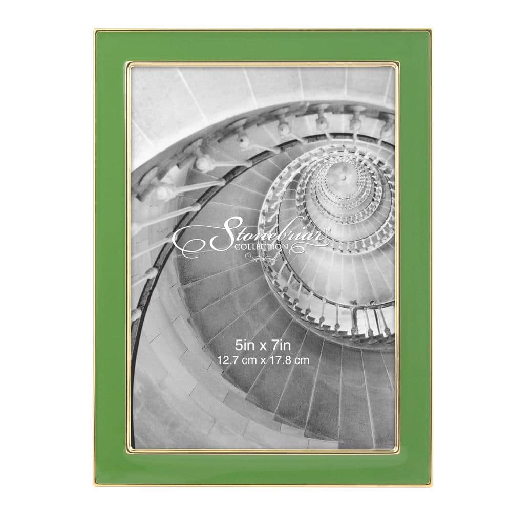 Stonebriar Collection 5 in. x 7 in. Green Single Picture Frame with ...