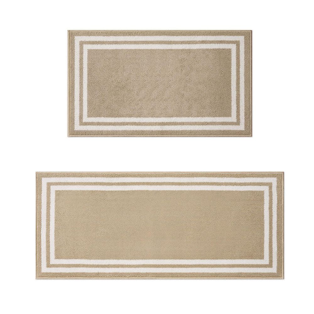 Laura Ashley Debbie Double Border 2-Tone Berber/Ivory 2 ft. x 5 ft ...