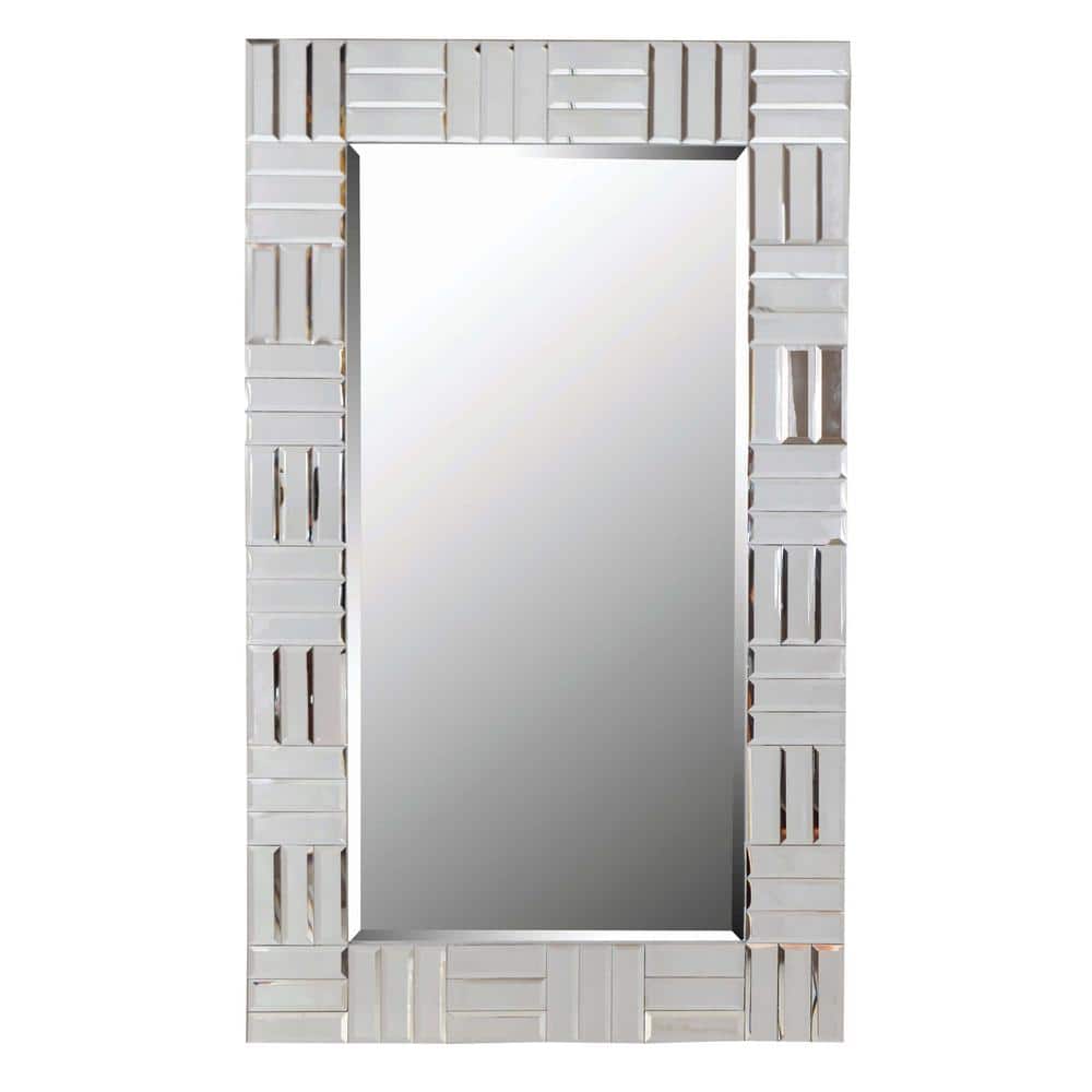 Kenroy Home Large Rectangle Glass Finish Beveled Glass Casual Mirror ...