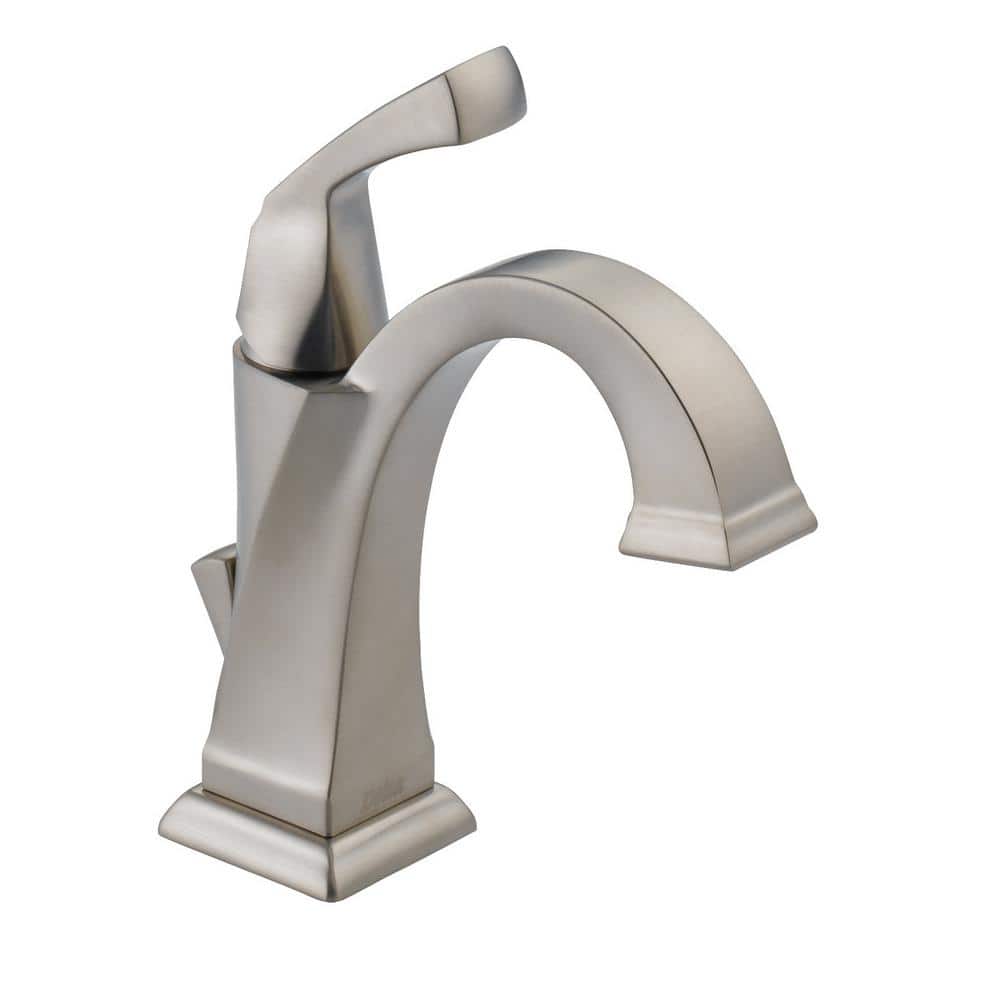 Delta Dryden Single Hole Single-Handle Bathroom Faucet with Metal Drain ...