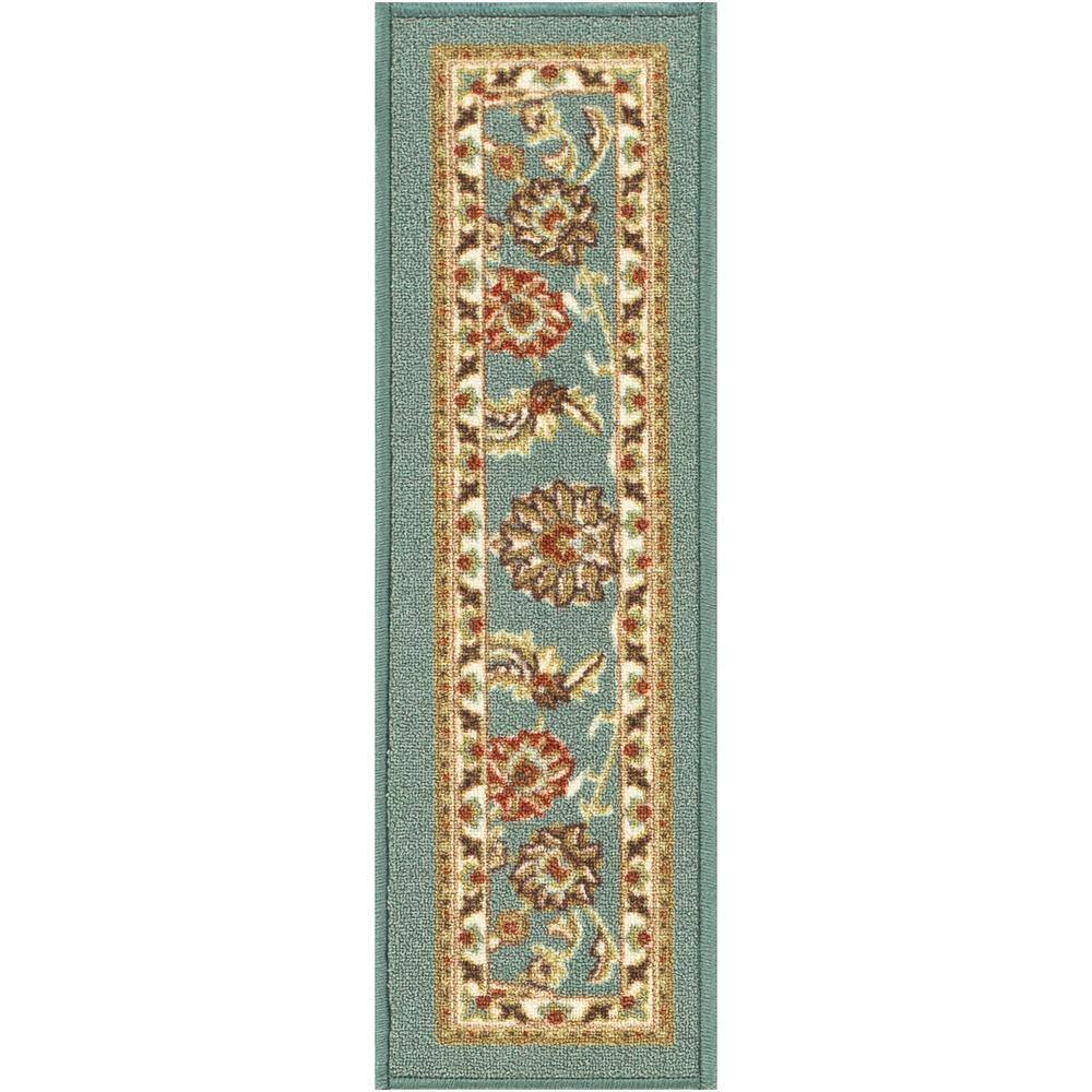 Well Woven Kings Court Tabriz Blue Traditional Oriental Rubber Back Non ...