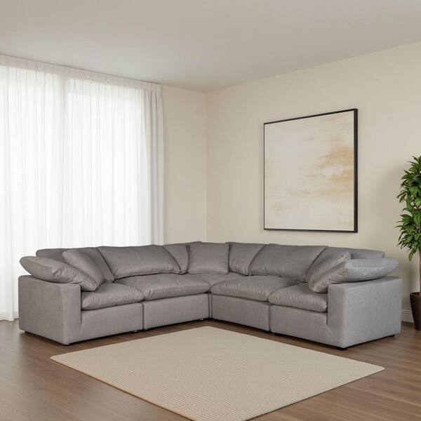 NADAAL STUDIOS Jeremy 114 in. Polyester LiveSmart Stain Resistant ...