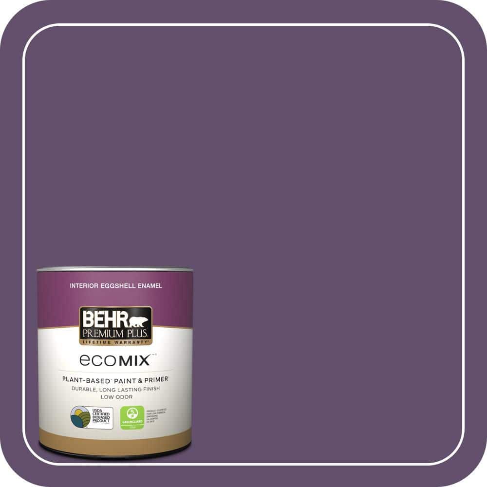 BEHR PREMIUM PLUS 1 qt. #660D-7 Blackberry Farm Eggshell Enamel EcoMix ...