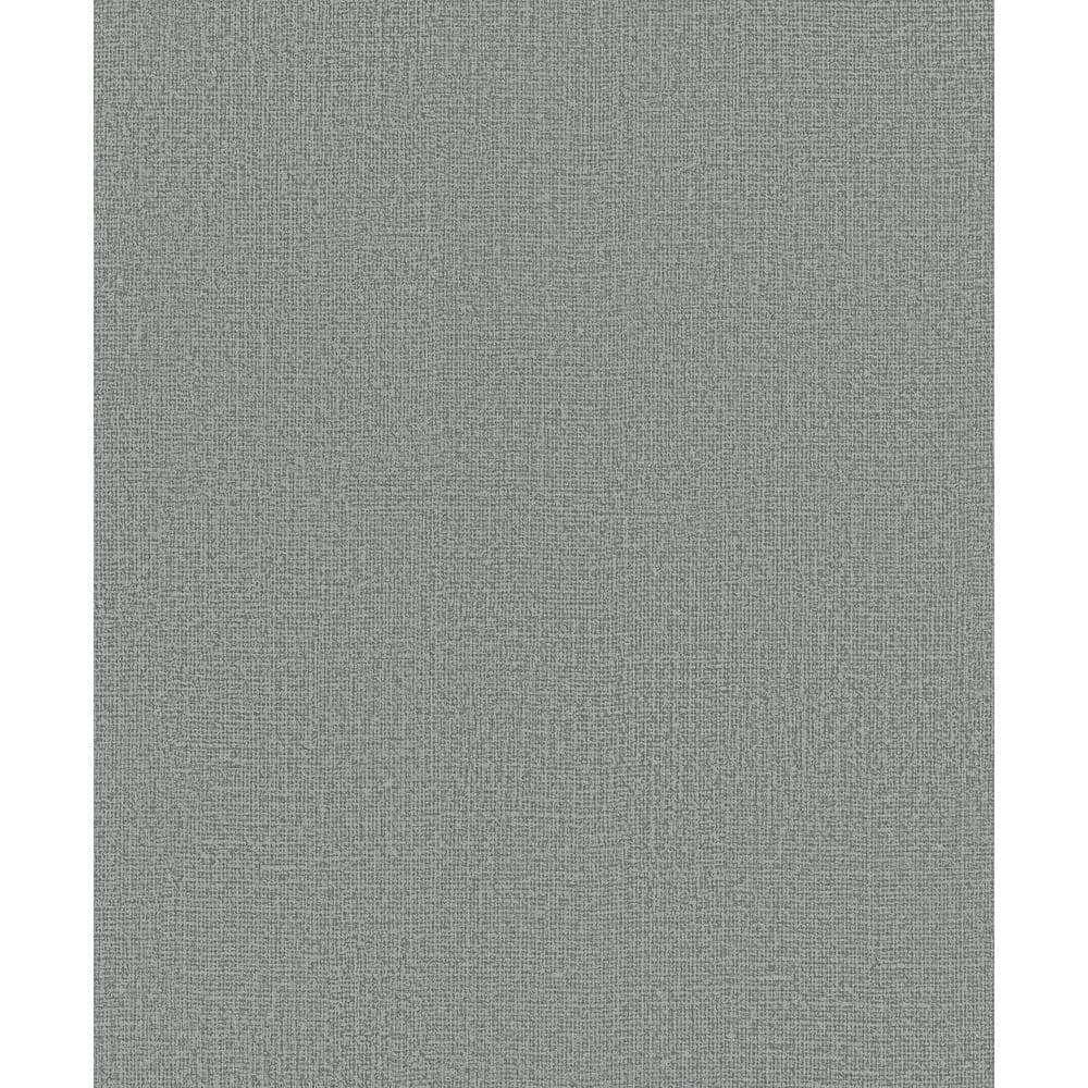 Kumano Collection Grey Textured Weave Matte Finish Non-Pasted Vinyl on ...
