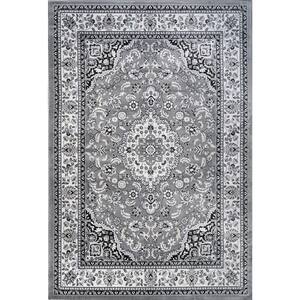 JONATHAN Y Palmette Modern Gray/Ivory 5 ft. x 8 ft. Persian Floral Area ...
