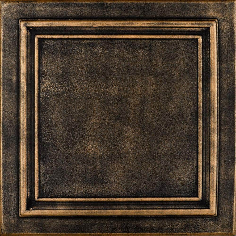 A La Maison Ceilings Line Art Black Gold 1.6 ft. x 1.6 ft. Decorative ...