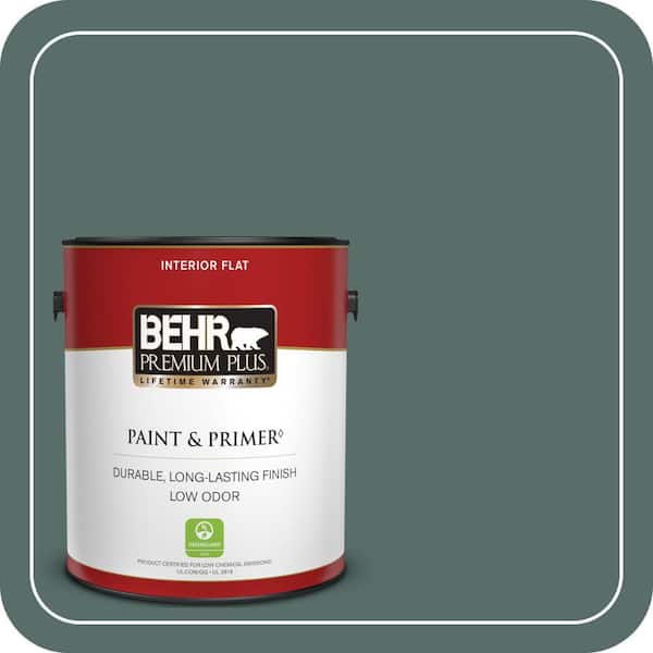 BEHR PREMIUM PLUS 1 Gal. #N430-6A Hidden Gem Flat Low Odor Interior ...