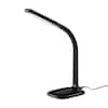 Hampton Bay 24 in. Black LED Desk Lamp with Advanced Control Features ...