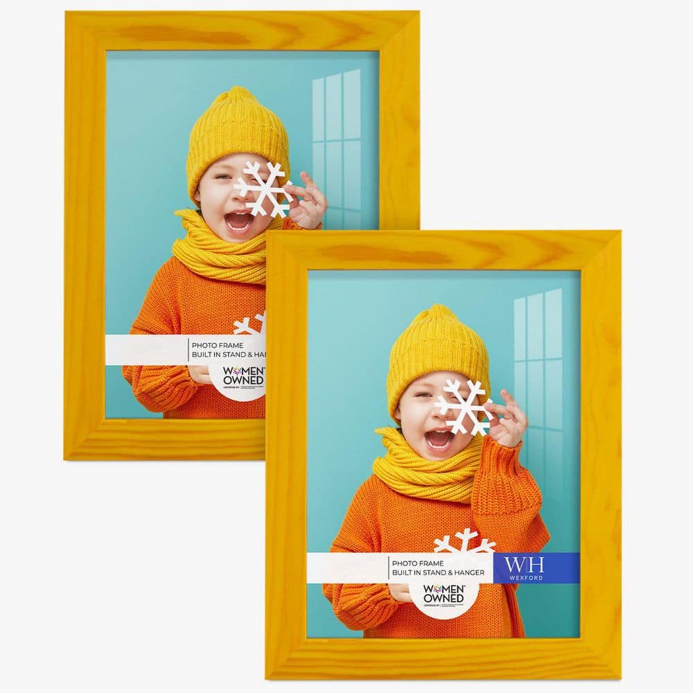 Wexford Home Woodgrain 6 in. x 8 in. Sunflower Yellow Picture Frame ...