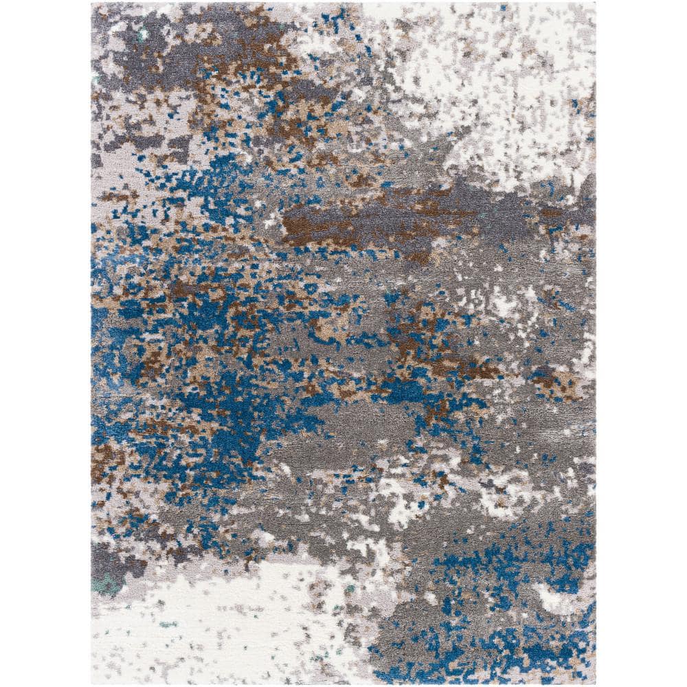 Livabliss Portofino Dark Blue Abstract 7 ft. x 9 ft. Indoor Area Rug ...