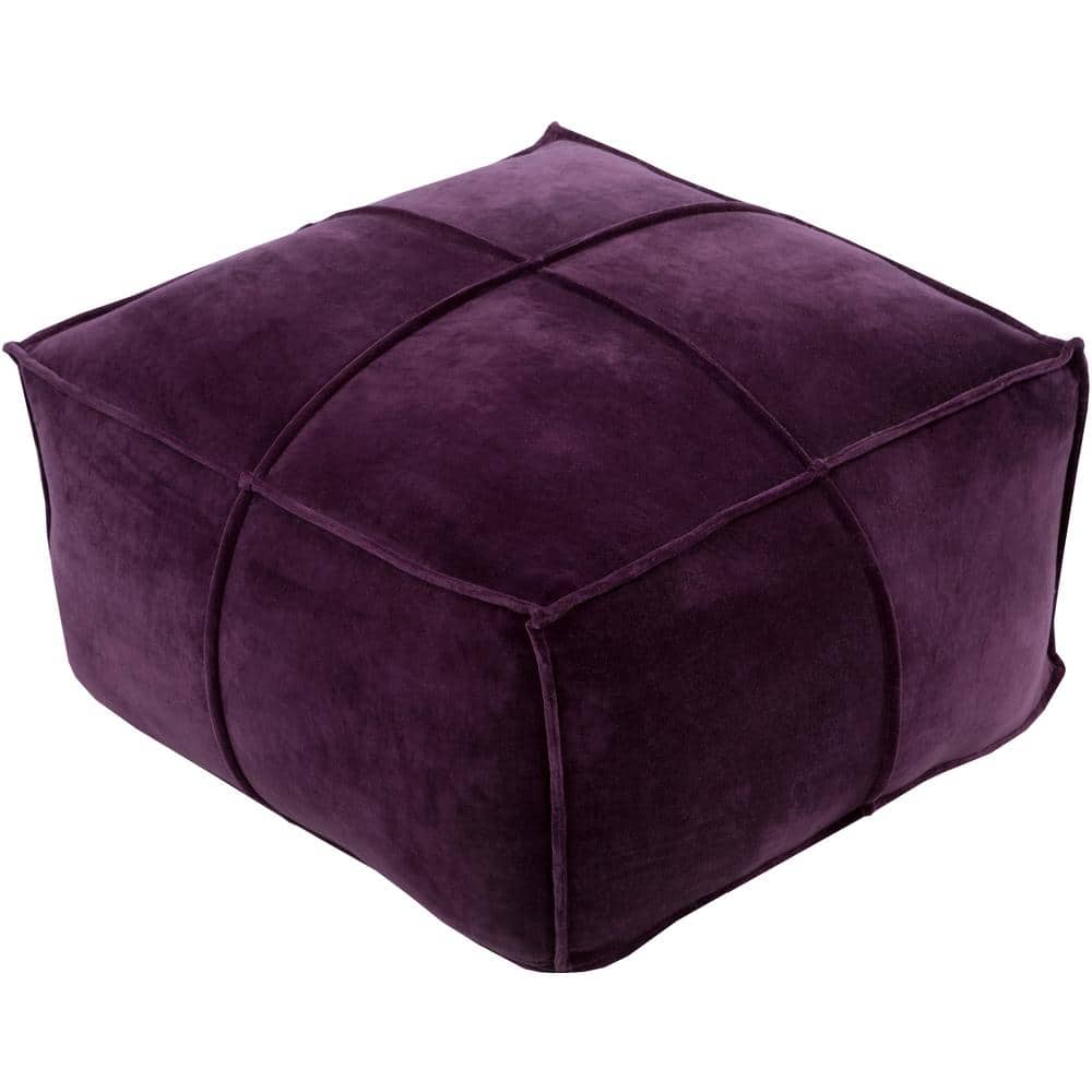 Artistic Weavers Belinda Dark Purple Accent Pouf S00151050801 - The ...