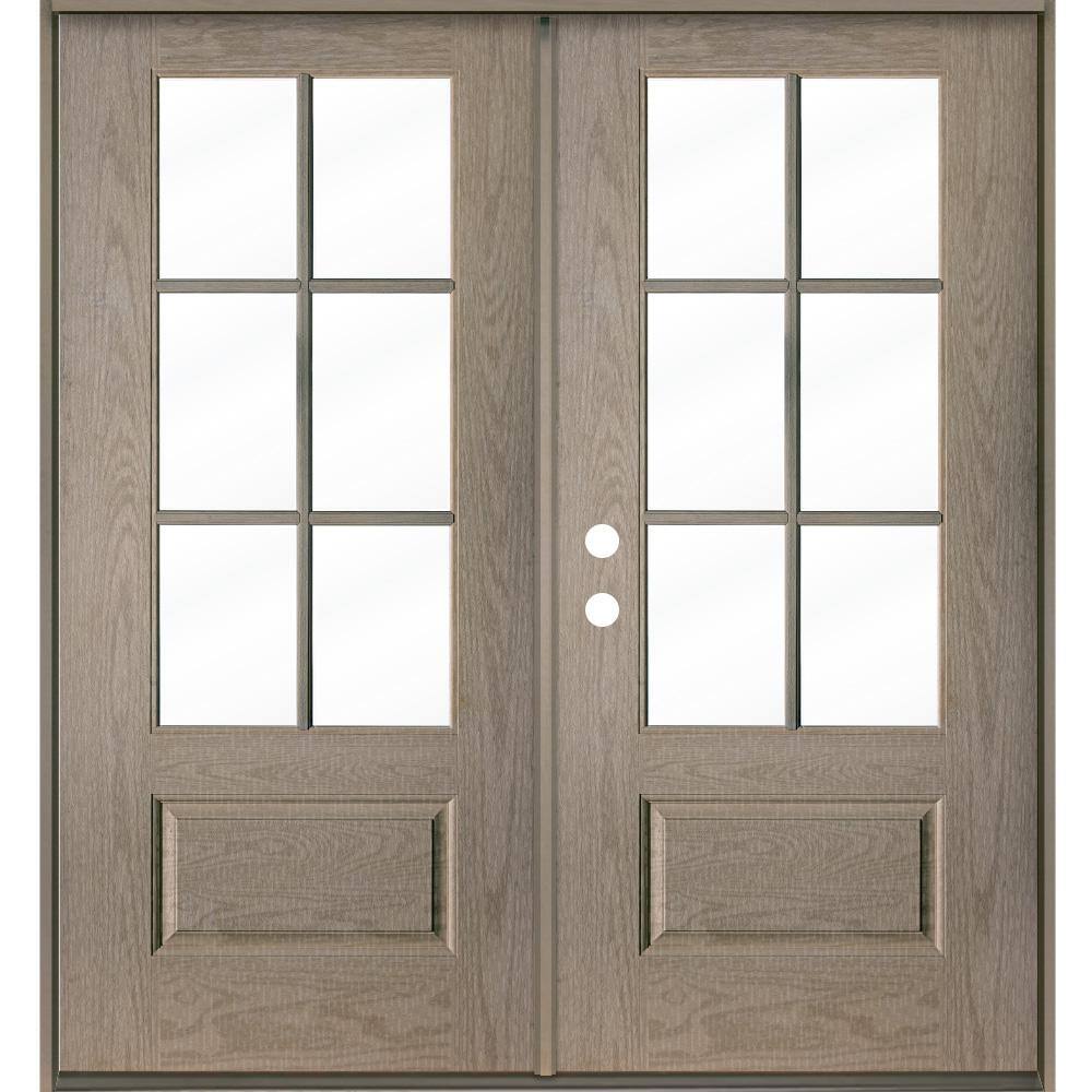 Reviews for Krosswood Doors Modern 72 in. x 79 in. 6-Lite Right-Active ...