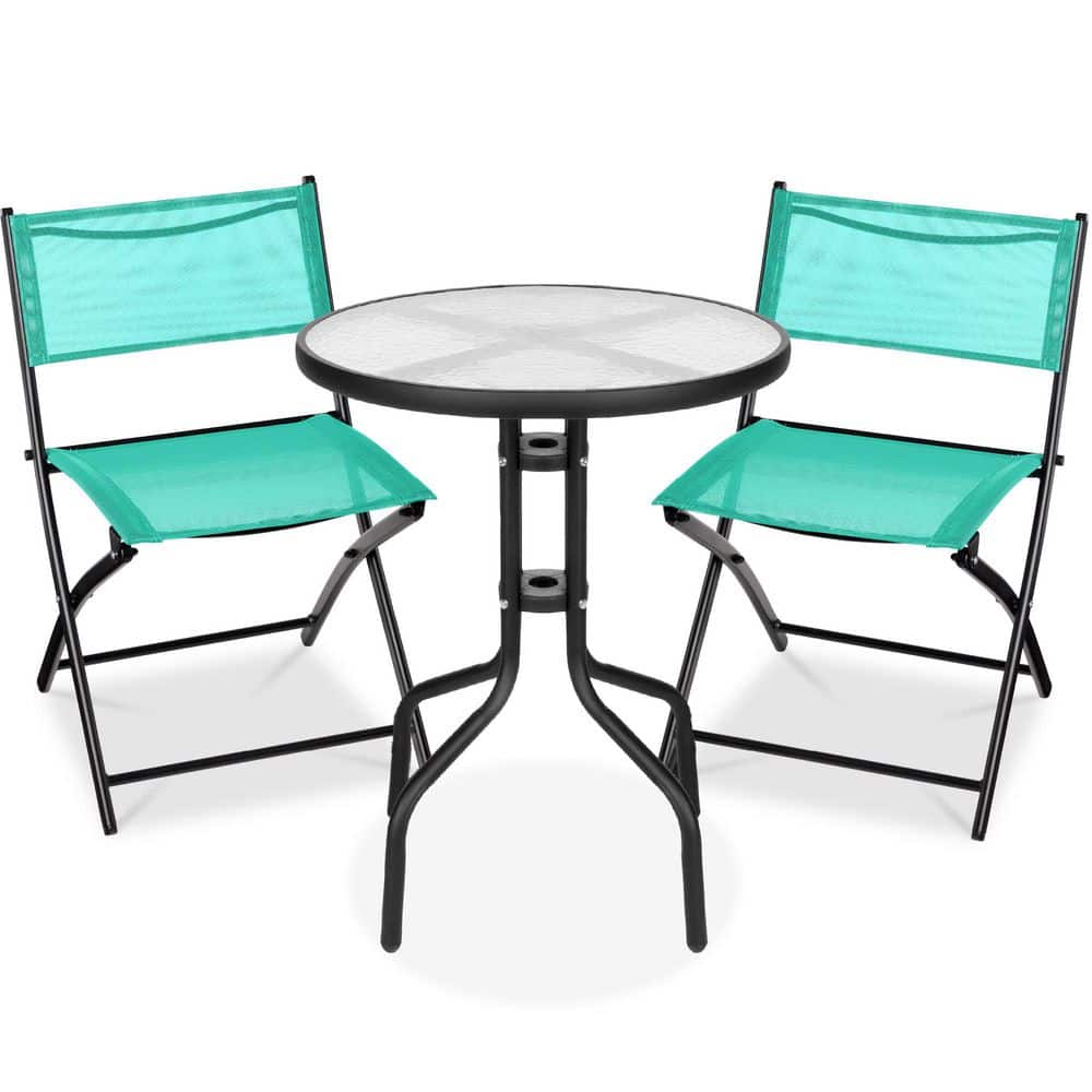 Best Choice Products Mint 3-Piece Outdoor Patio Bistro Set with ...