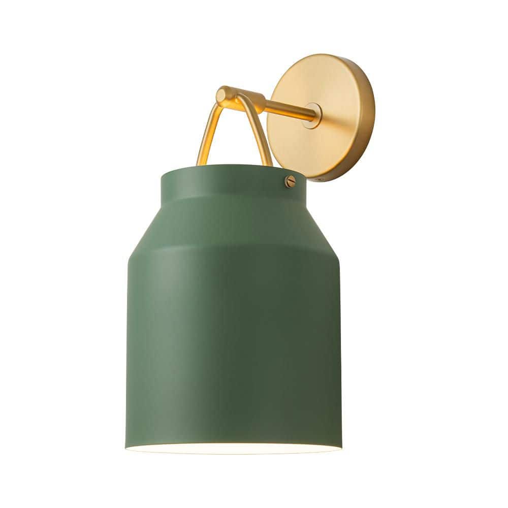 Y'INSP 7.48 in. 1 Light Green Modern Industrial Wall Sconce Farmhouse ...