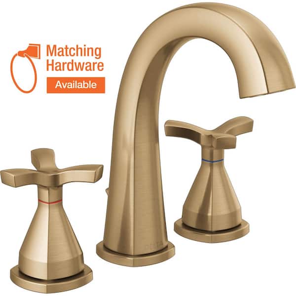 Champagne Bronze Bathroom Faucet Delta Stryke 8 In Widespread 2