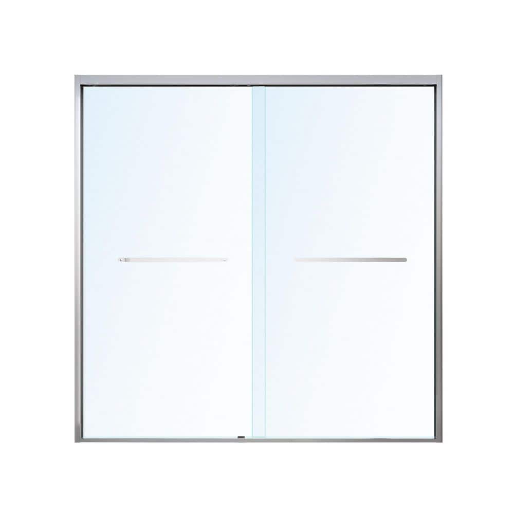 Tahanbath 56-60x60 in Frame Double Sliding Soft-Close Shower Doors, 6mm ...