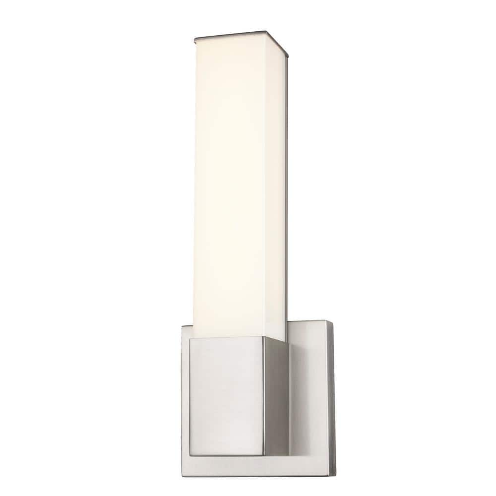 Bel Air Lighting Saavy Integrated LED Brushed Nickel Indoor Wall Sconce ...