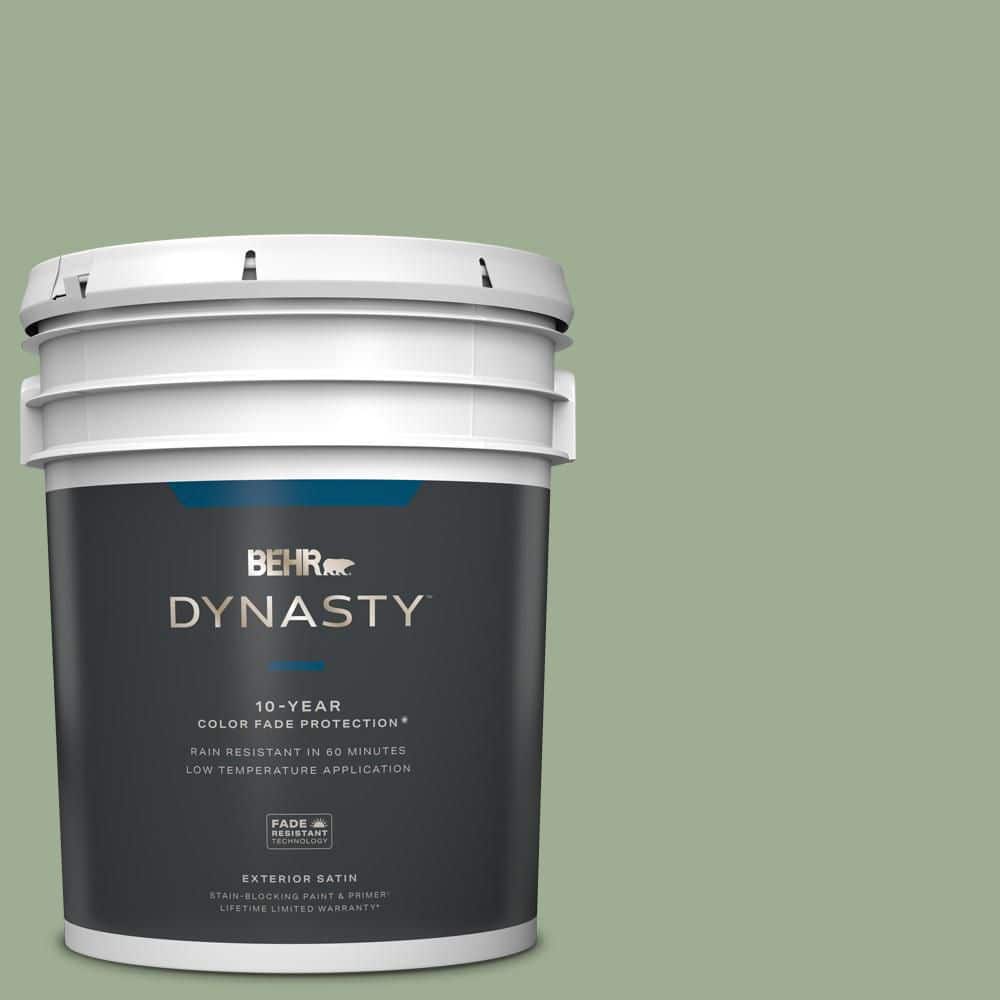 BEHR DYNASTY 5 gal. #S390-4 Roof Top Garden Satin Enamel Exterior Stain ...