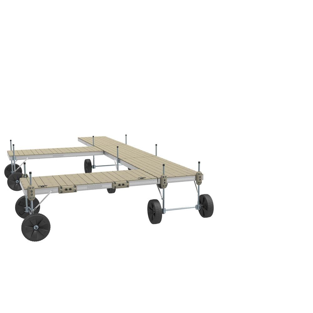 PlayStar 4 ft. x 50 ft. Aluminum Roll In Dock Kit w/ Resin Top -5 ...