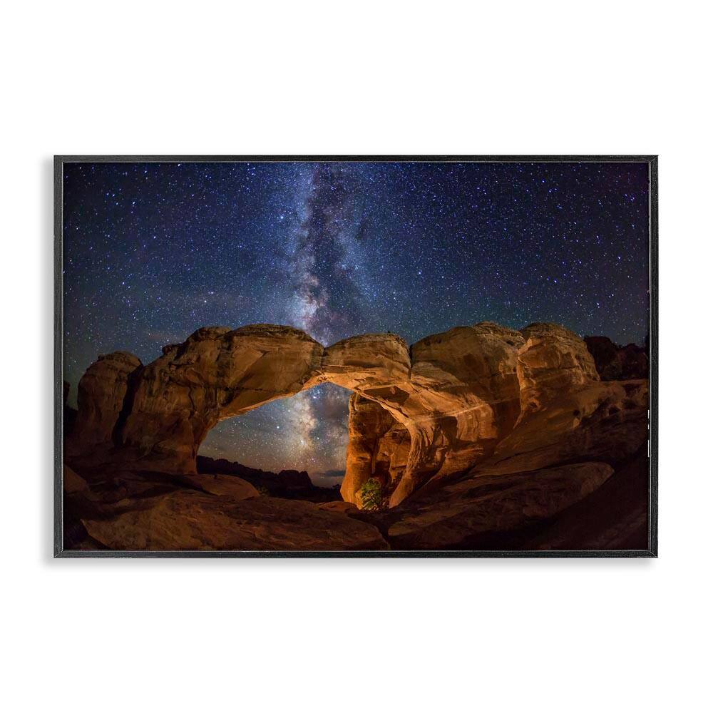 Stupell Industries Starry Sky Through Desert Arch by Royce Bair Black ...