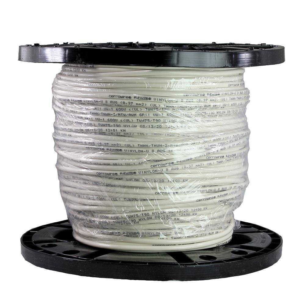 Cerrowire 500 ft. 8 Gauge White Stranded Copper THHN Wire 112-4002J ...