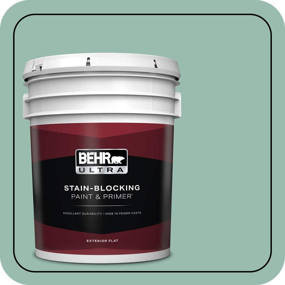 BEHR ULTRA 5 gal. #M430-4 Sunstone Flat Exterior Paint & Primer 485405 ...