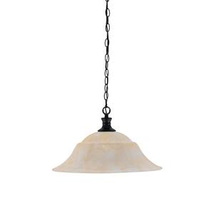 Peabody 60-Watt 1-Light Matte Black Shaded Mini Pendant Light with ...