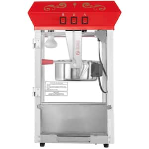 SKYSHALO 850-Watt 8 oz. Red Countertop Popcorn Maker Kettle Commercial ...