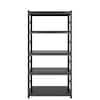 Tileon Adjustable Heavy Duty Black Metal Shelving - 5-Tier Storage ...