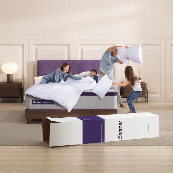 Sersper Serleep Queen size Medium Firm Hybrid 14 in. Bed in a box Mattress HDKX PTB14Q The Home Depot