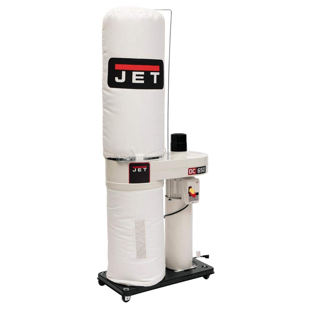 Jet 1 HP 650 CFM 4 in. Dust Collector with 30-Micron Bag Filter Kit ...