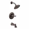 Delta Woodhurst 1-Handle Wall Mount Tub and Shower Trim Kit in Venetian ...