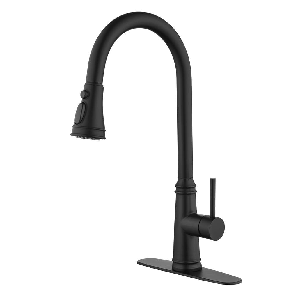 Reviews for Fapully Single Handle Pull-Down Sprayer Kitchen Faucet with ...