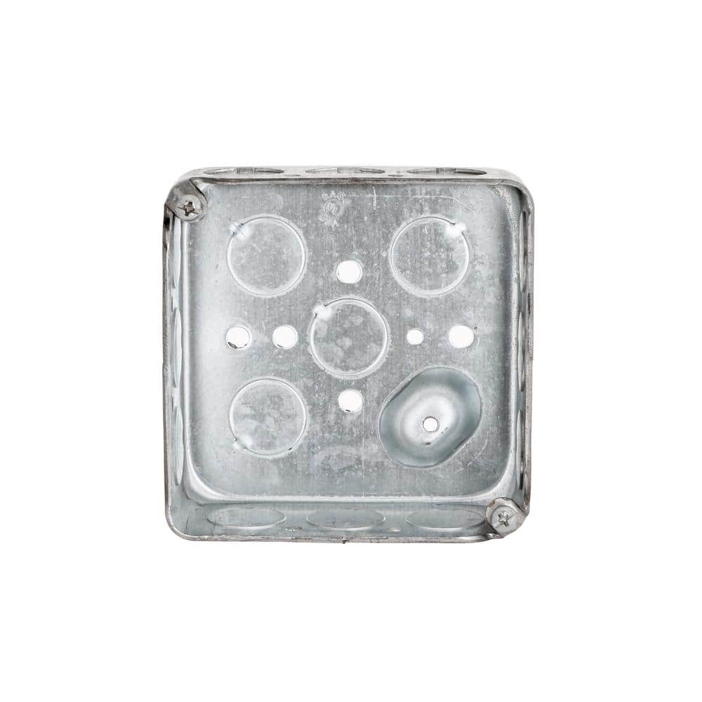 RACO 4 in. Drawn Square Electrical Box, Raised Ground (50-Pack) 8190 ...