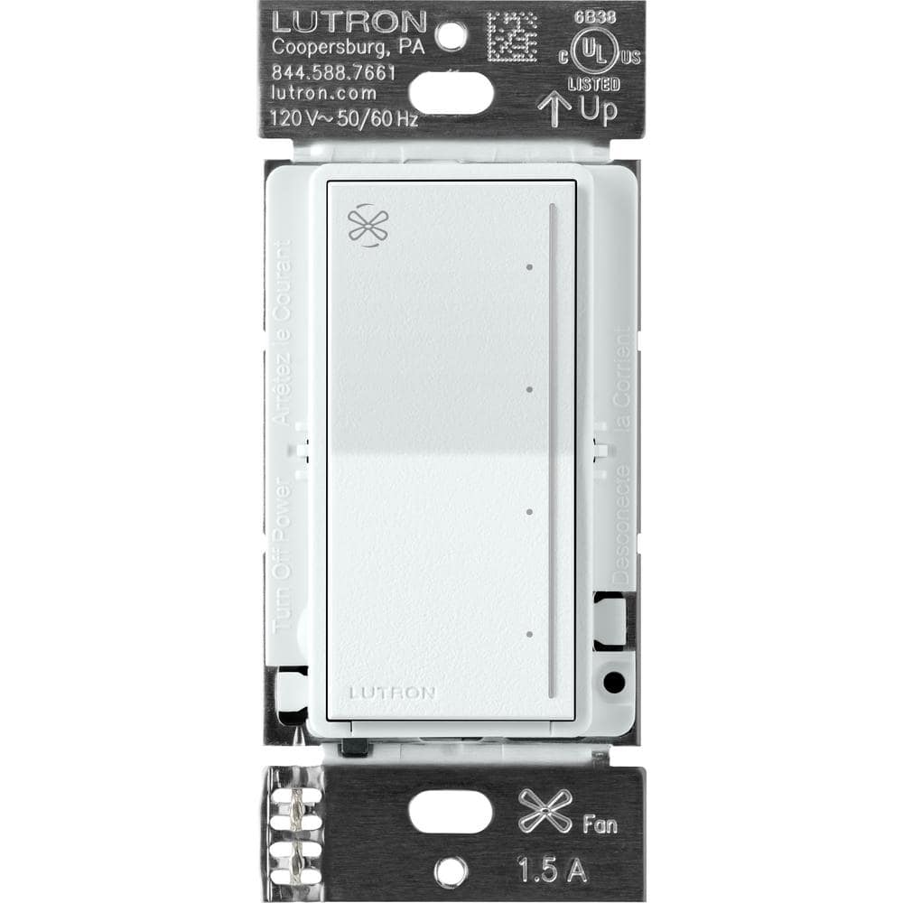 Lutron Sunnata Touch Fan Control, 4-Speed, 1.5 Amp/Single-Pole, Glavier ...