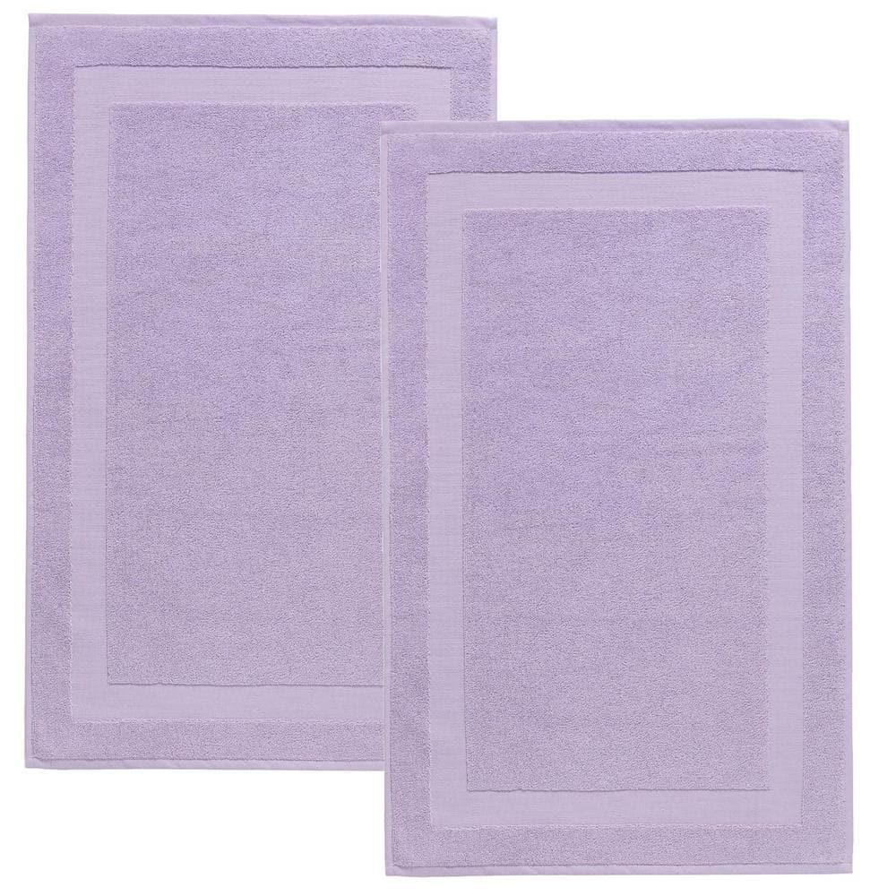 Signature 2 pcs Lilac Turkish Cotton Bath Mats signlilc2bm - The Home Depot