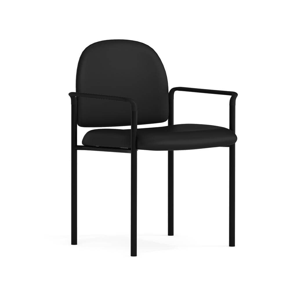 Carnegy Avenue Vinyl Stackable Chair in Black CGA-GO-0816-BL-HD - The ... Carnegy Avenue Vinyl Stackable Chair in Black CGA-GO-0816-BL-HD - The ...