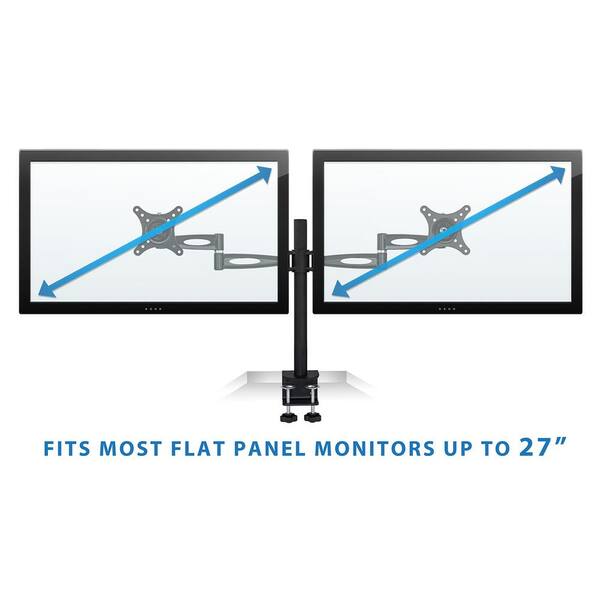 mount-it! Full Motion Dual Computer Monitor Desk Mount for Screens up ...