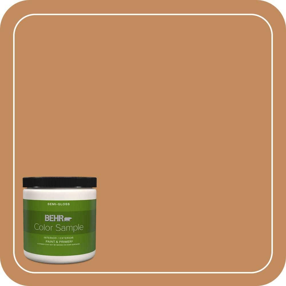 BEHR PREMIUM PLUS 8 oz. #PPU3-13 Glazed Ginger Semi-Gloss Interior ...