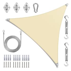 Super Ring 30 ft. x 30 ft. x30ft. Triangle Sun Shade Sail with Hardware ...